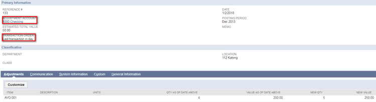 Creating Adjustment Inventory Adjust Inventory Worksheet In Netsuite